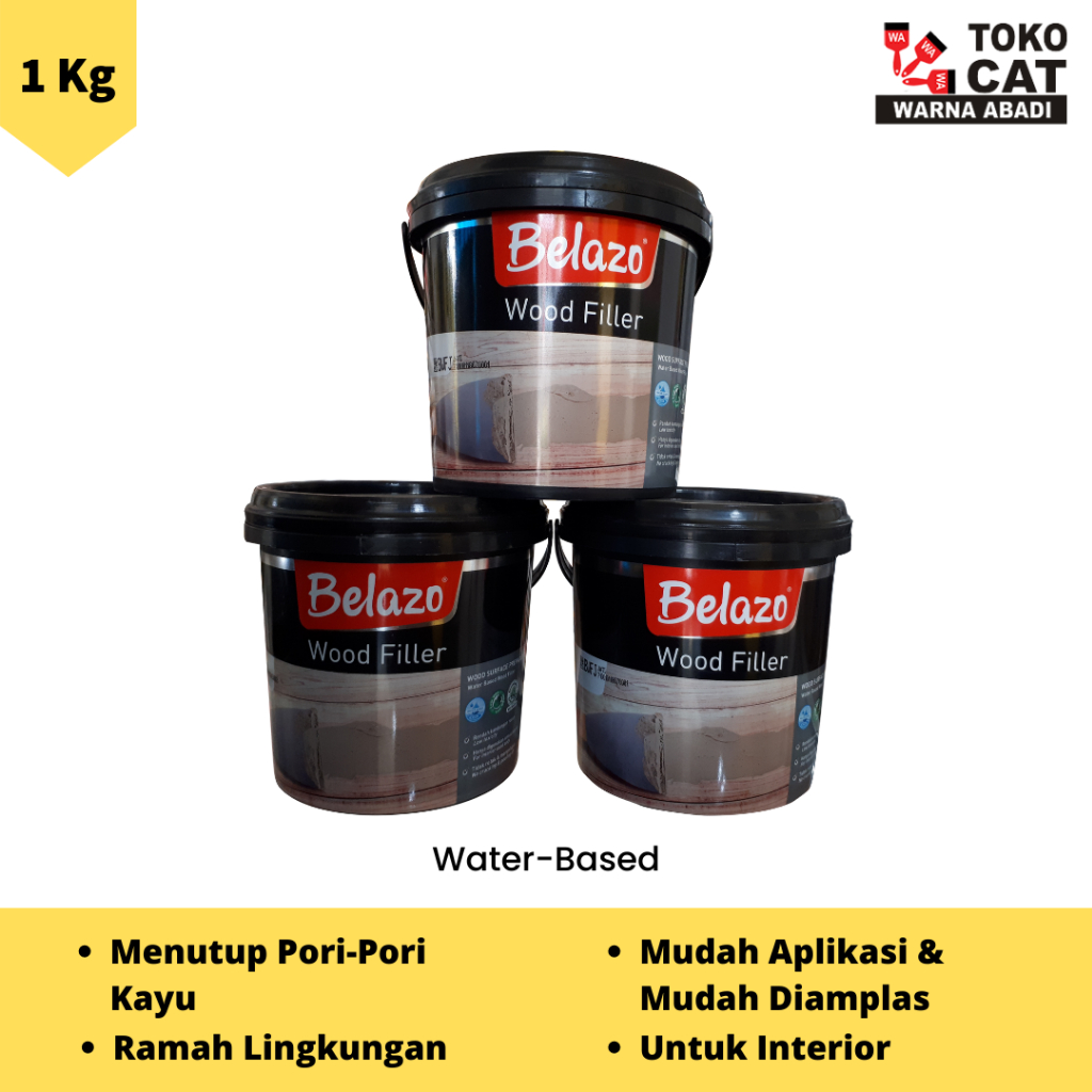 Jual Cat Dempul Kayu Belazo Wood Filler 1 Liter | Shopee Indonesia