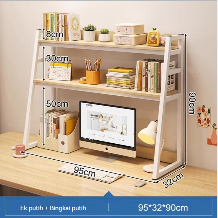 Jual Furnibest Rak Buku Desktop Rak Buku Meja Dinding Minimalis Rak ...