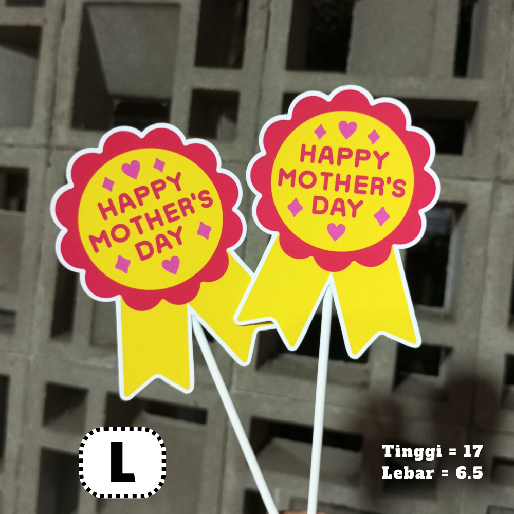 Jual [PREMIUM] Cake Topper HARI IBU Mother's Day Toper Kue Tumpeng ...