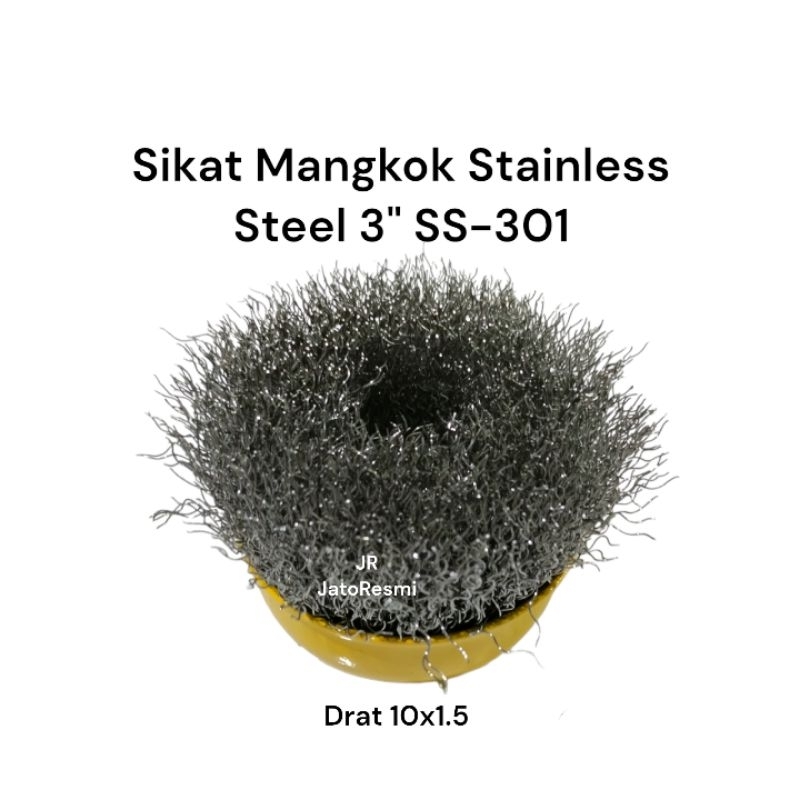 Jual Sikat Mangkok 3" Stainless Steel SS-301 Wipro | Shopee Indonesia