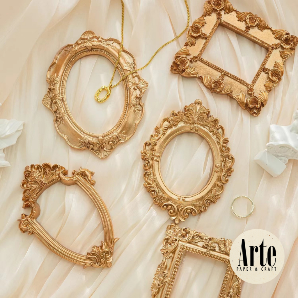 Jual Properti Foto Vintage Frame Gold Aesthetic Photo Prop Bingkai Emas ...