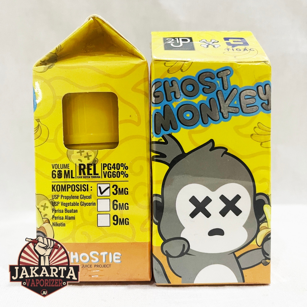 Jual GHOST MONKEY BANANA YOGURT SUNDAE 60ML 3MG 6MG 9MG BY TIGAC ...