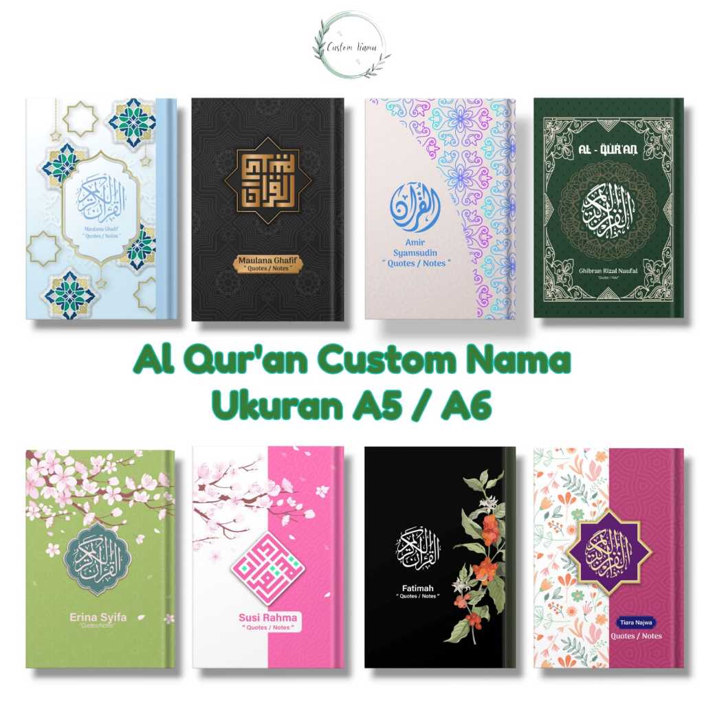 Jual Part 1 - Al Qur'an Custom Nama Ukuran A5 A6 / Custom Quran Bisa ...