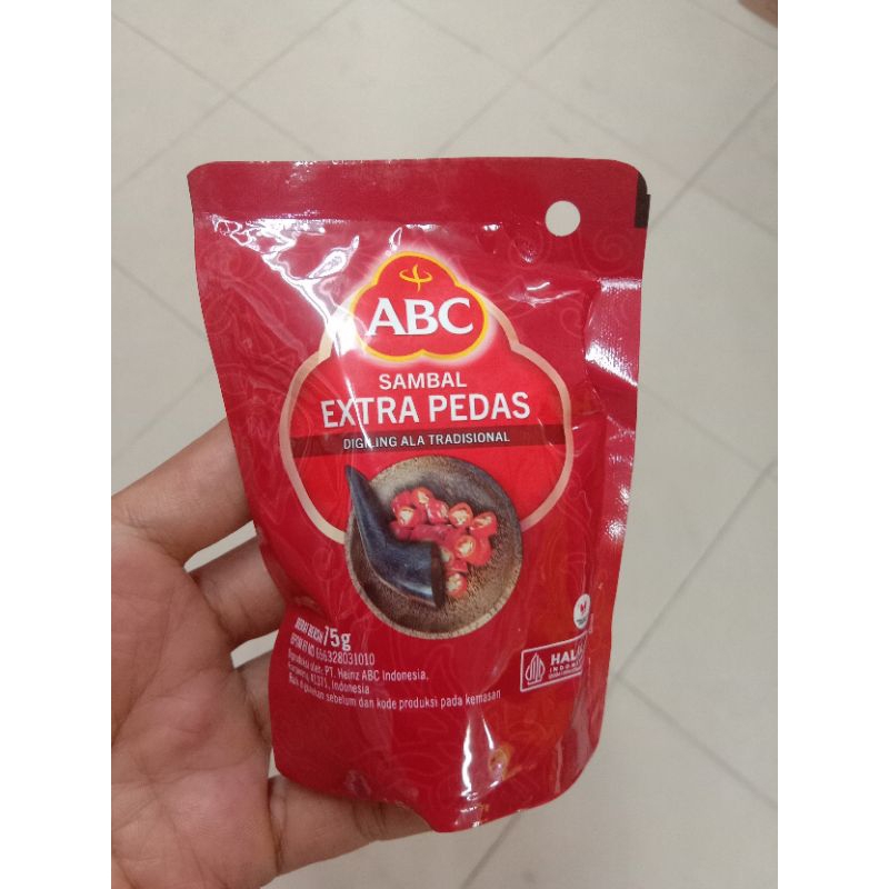 Jual ABC Sambal Extreme Pedas Extra Pedas & sambal asli Pouch 65g dan ...