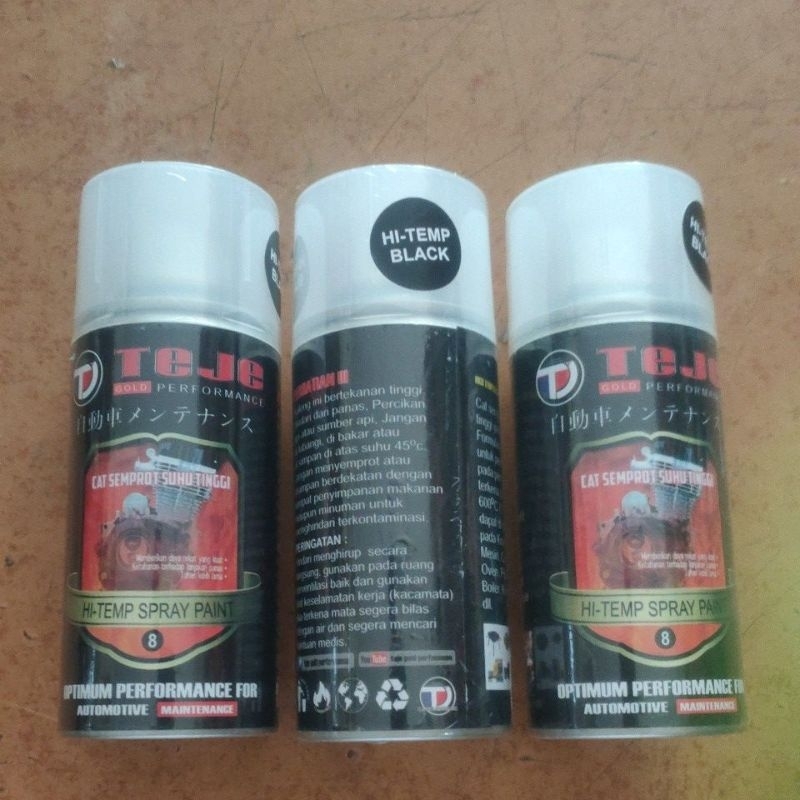 Jual Pilok cat semprot teje hi temp black 150cc pilok anti panas knalpot | Shopee Indonesia