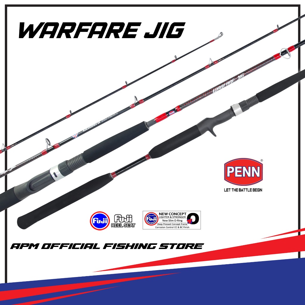 Jual PENN Joran Jigging WARFARE JIG OVERHEAD 592 PE 4 & 5 Bahan Carbon ...