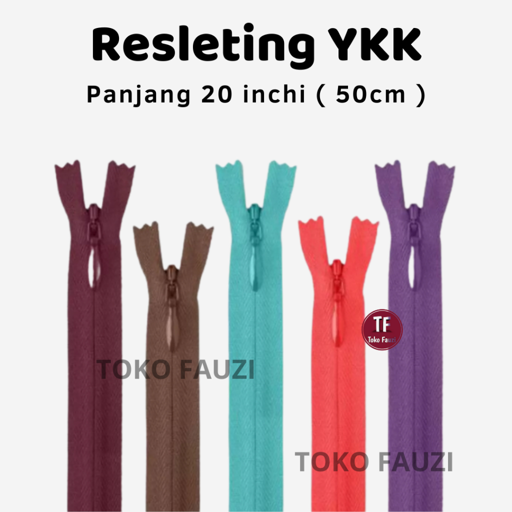 Jual Resleting Jepang merk YKK 20 Inchi (50cm) Satuan | Shopee Indonesia