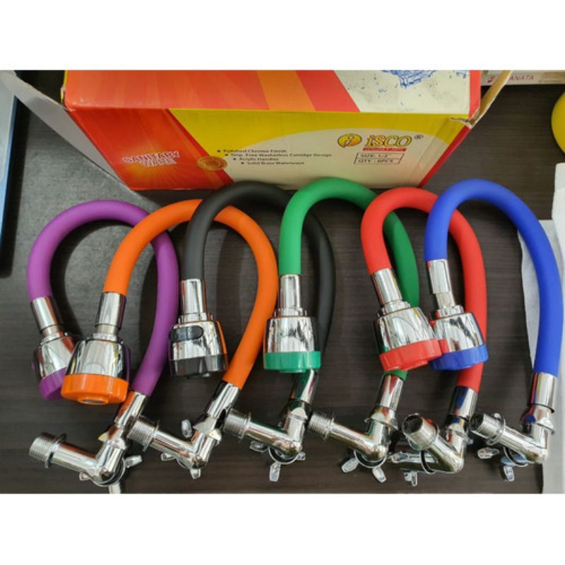 Jual KRAN BAK CUCI/KRAN ANGSA FLEXIBEL WARNA KEPALA BESAR/2 MODE SPRAY ...