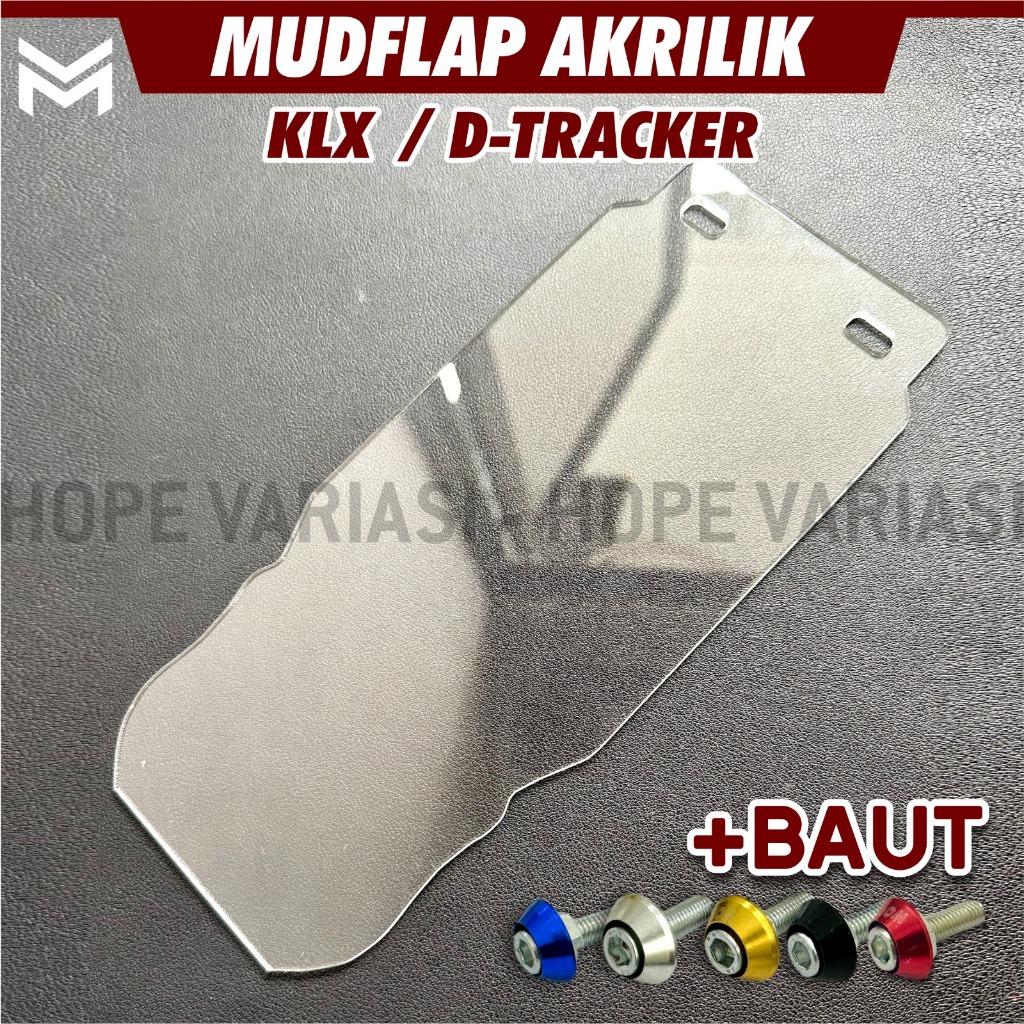 Jual MUDFLAP KACA TRANSPARAN D-TRAKCER 150 MUDLAP ACRILIK KLX TEBAL 2 ...