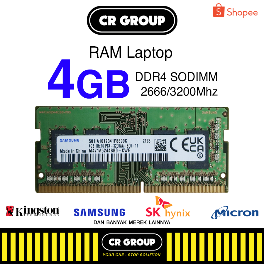 Jual [CRGROUP] Copotan RAM 4GB / 8GB / 16GB - DDR4 3200/2666 MHz - SODIMM - All Brand Samsung/SK ...