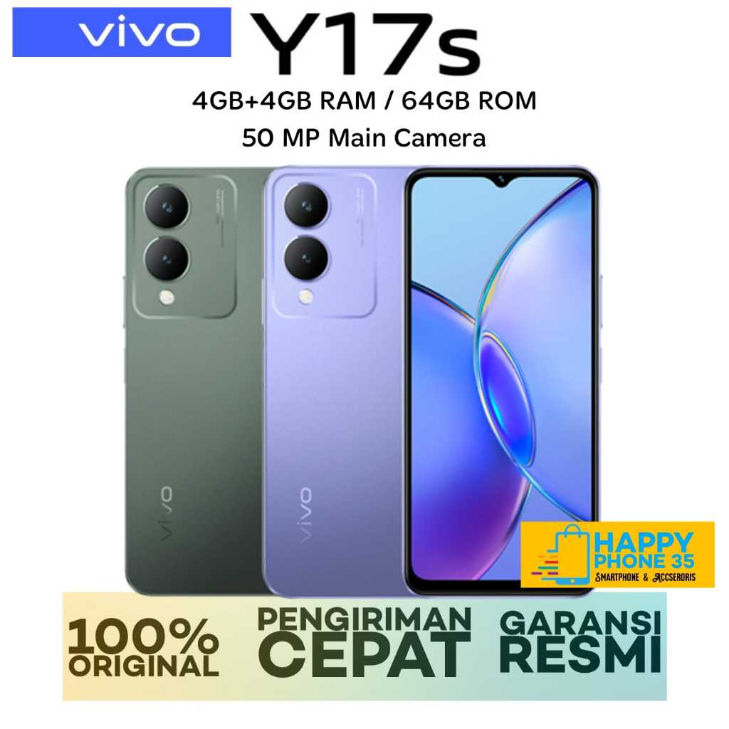 Jual VIVO Y17s - RAM 4GB+4GB / 64GB ROM - 50 MP Camera - Garansi Resmi ...