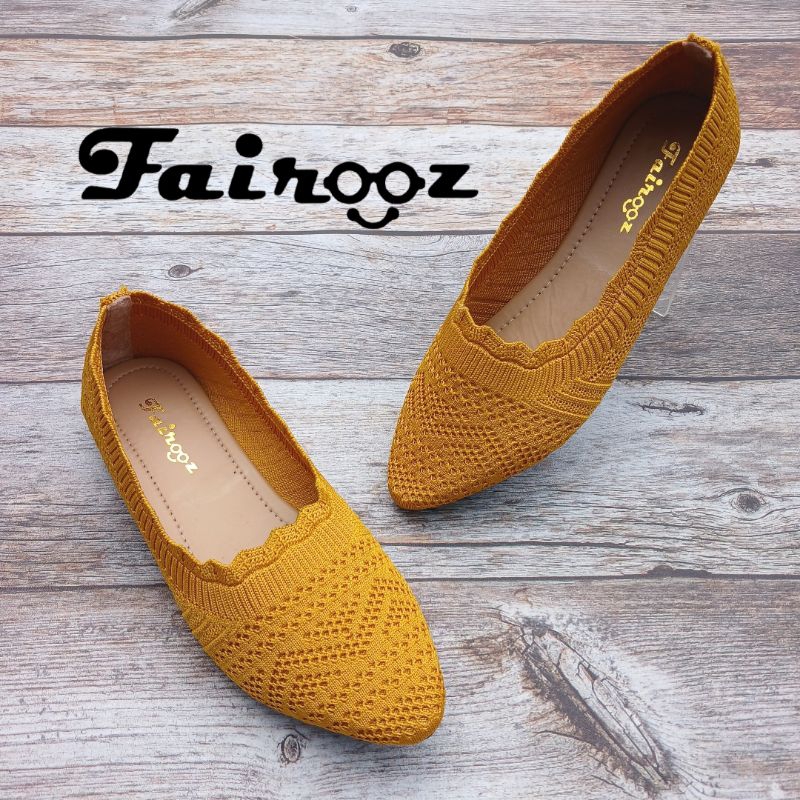Jual Fairooz - Sepatu Wanita Flat Shoes Rajut Import | Shopee Indonesia
