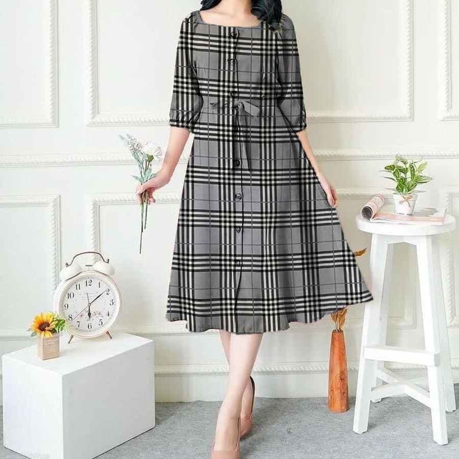 Jual dress korea style 2024 baru gaya Korea Pakaian korea baju korea ...