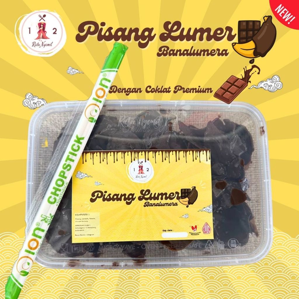Jual 250 gram / 1 BOX Kripik Pisang Coklat lumer Ratungemil12 | Shopee ...
