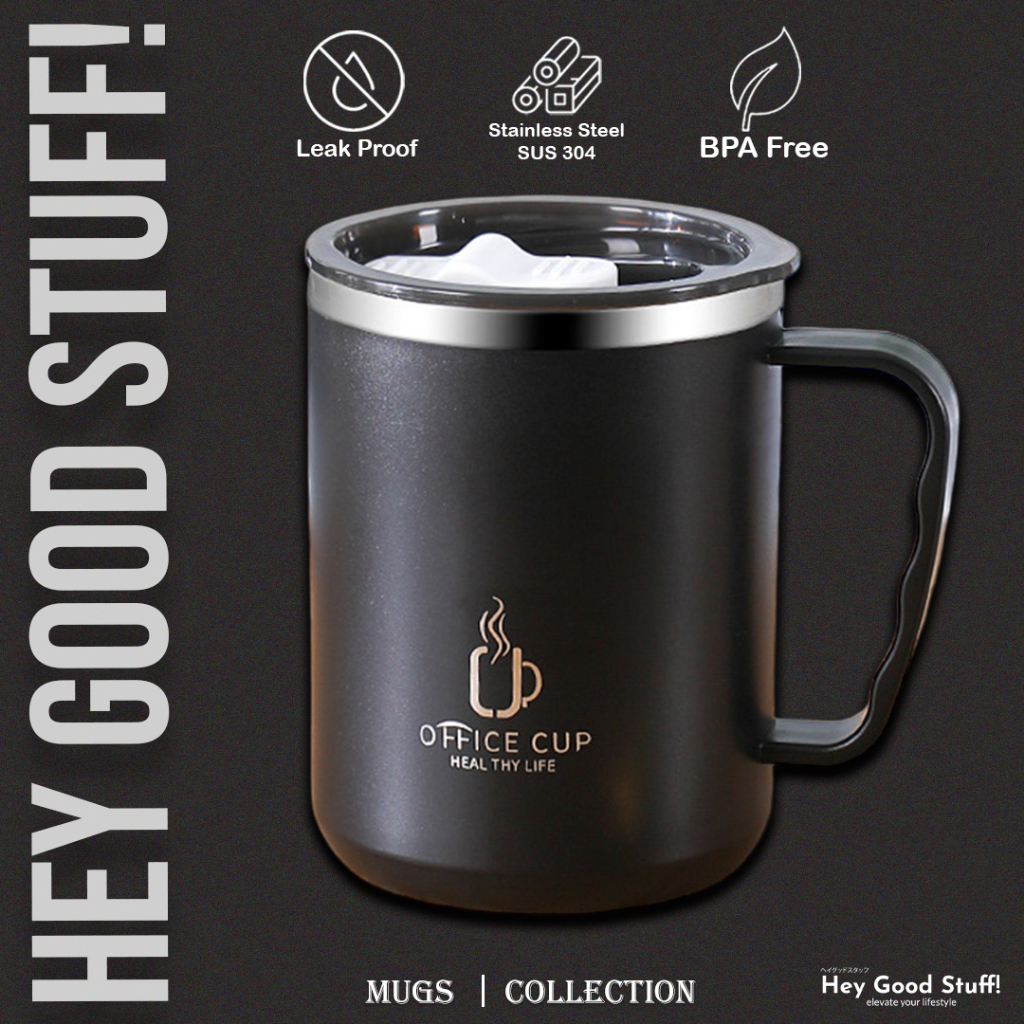 Jual MUG GELAS KOPI ATAU TEH AESTHETIC STAINLESS STEEL 304 ANTI TUMPAH ...