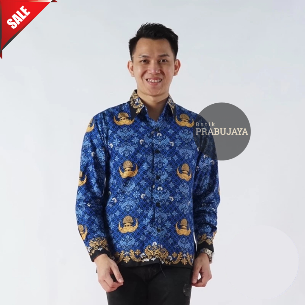 Jual Baju Korpri Pria Terbaru 2025 Full Furing Kerah Hitam Lengan Panjang Katun Halus | Shopee ...