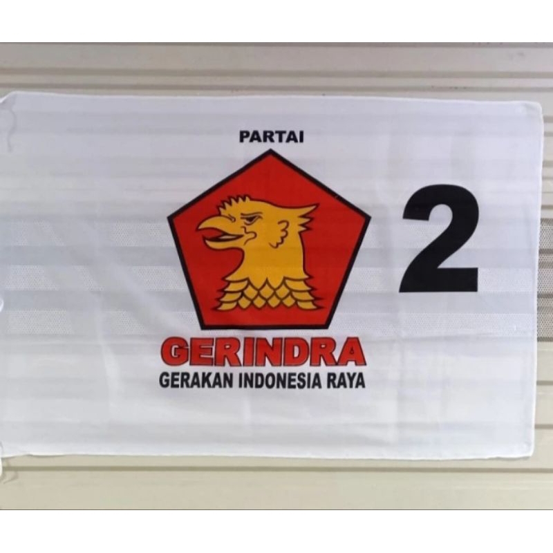 Jual bendera partai Gerindra ukuran 60cm x 90cm (100pcs) | Shopee Indonesia