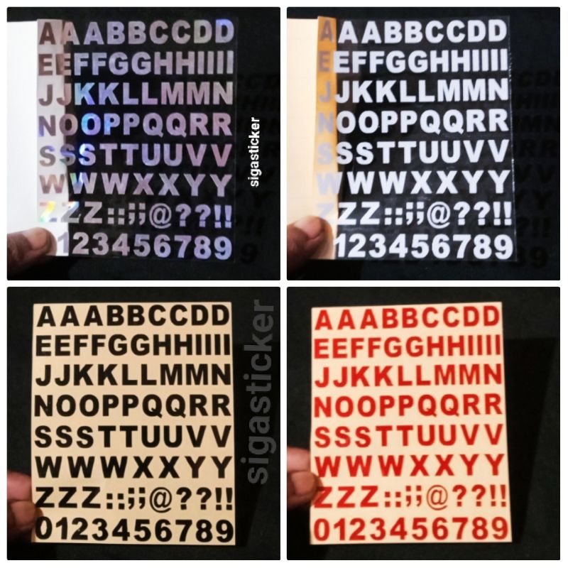 Jual STICKER ABJAD STIKER HURUF NOMOR CUTTING | Shopee Indonesia