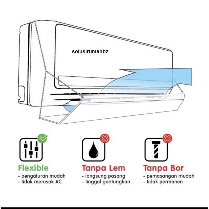 Jual TUTUP PELINDUNG ANGIN ACRYLIC 1/2 PK BENING AC AIR CONDITIONER ...