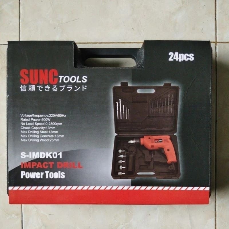 Jual Box koper tools bor Listrik 10mm dan 13mm sudah termasuk acesoris ...