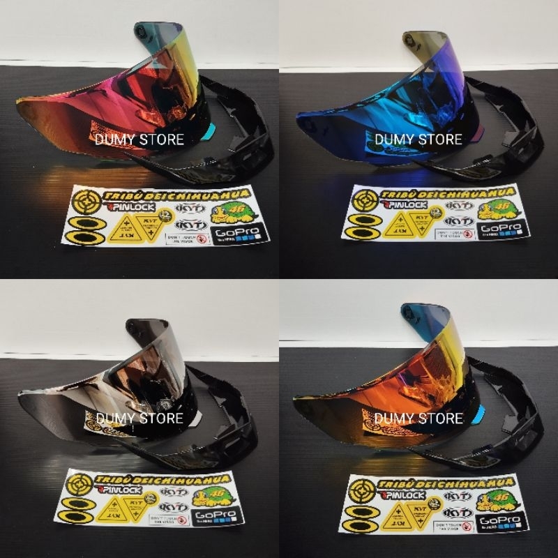 Jual KACA VISOR HELM KYT TTC + SPOILER 3D TT COURSE FREE STIKER ...