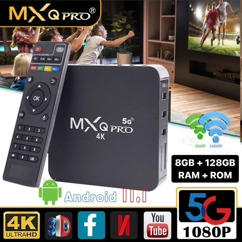 Jual Android TV BOX MXQ PRO 5G 4K Ultra HD 8GB RAM + 128GB ROM Smart Android TV Box | Shopee ...
