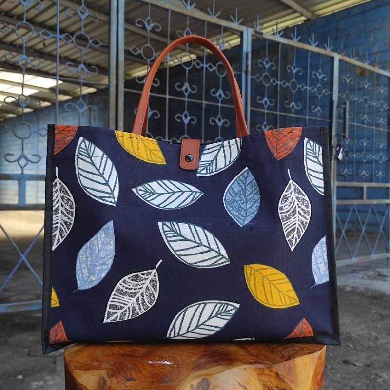 Jual Tas Jasmine Motif Size Jumbo (40x15x30 cm) Tas Kanvas Tas Jinjing ...