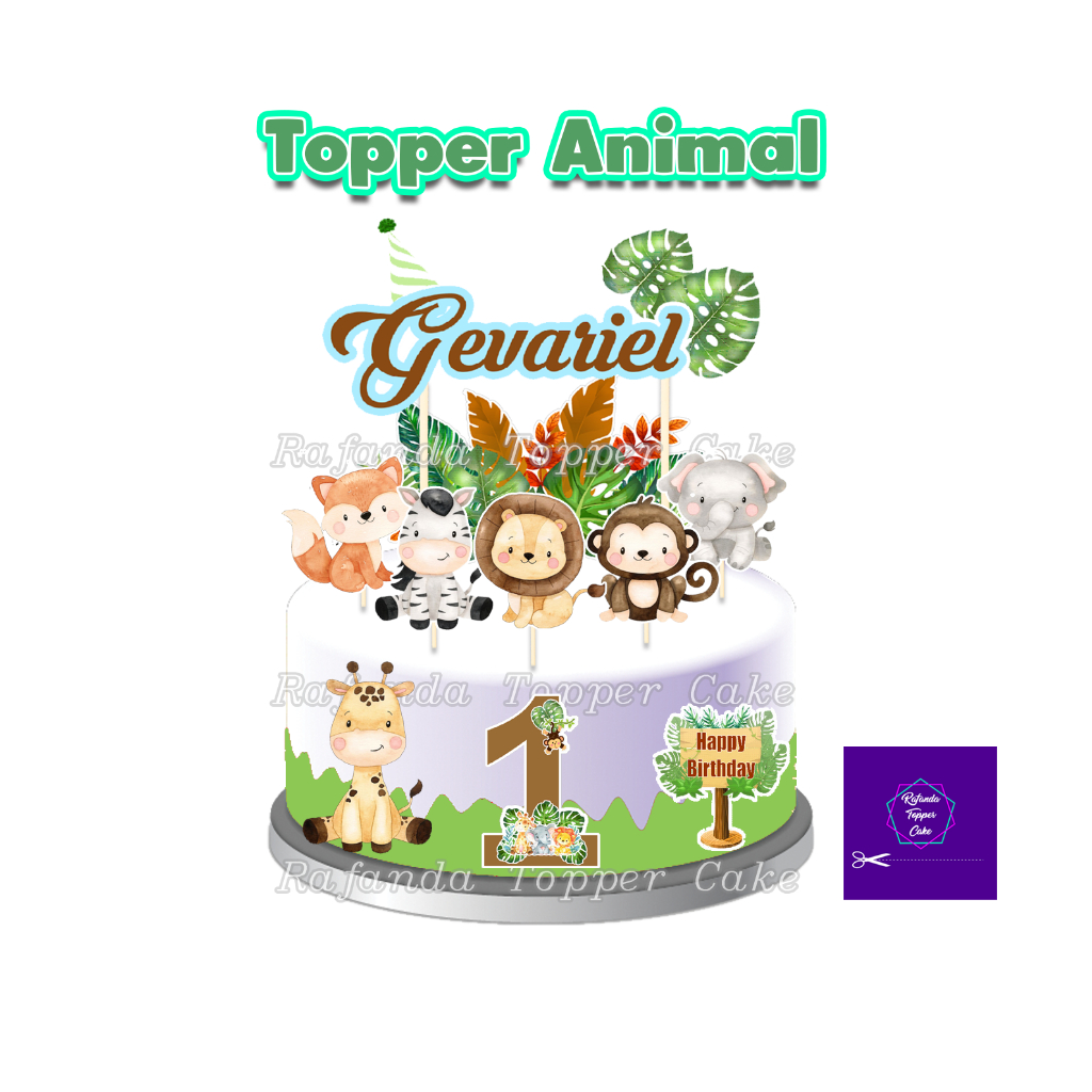 Jual topper kue ultah animal toper ulang tahun binatang hewan | Shopee ...