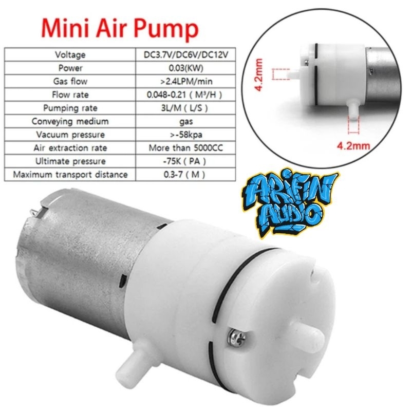 Jual Arifin audio - Aerator Pompa Udara - Dinamo Air Pump Silent 4-12V ...