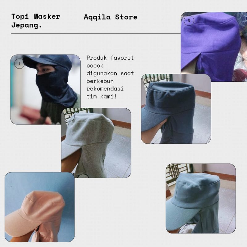 Jual Topi masker jepang Pancing Bangunan Kebon Cocok buat Musim panas ...