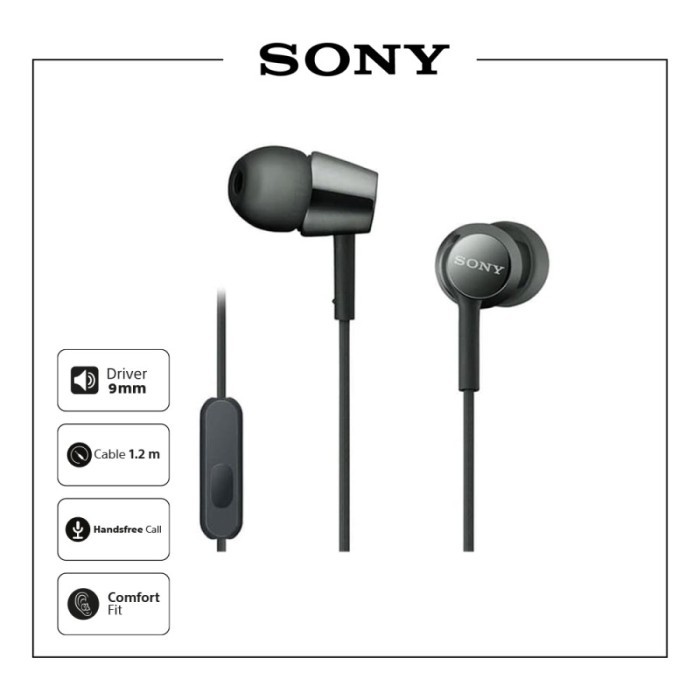 Jual Headse Earphone SONY MDR-EX155AP Original | Shopee Indonesia