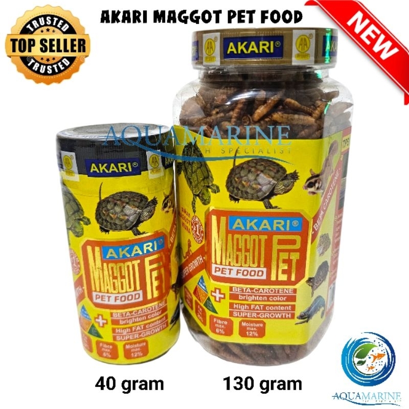Jual AKARI MAGGOT PET FOOD 40 gr Pakan Kura Sugar Glider Reptil Amfibi ...