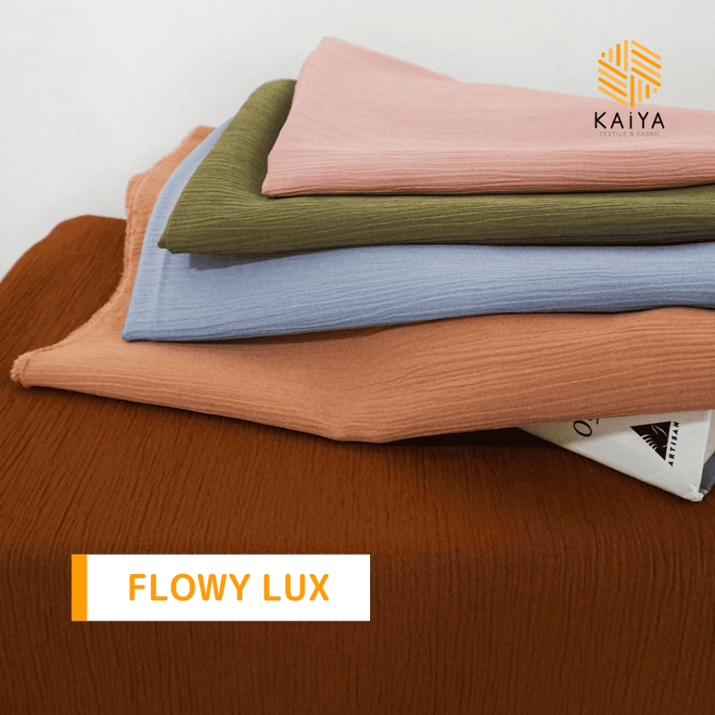Jual Bahan Kain Flowy Lux Youryu Crinkle Airflow per 0.5 meter | Shopee ...