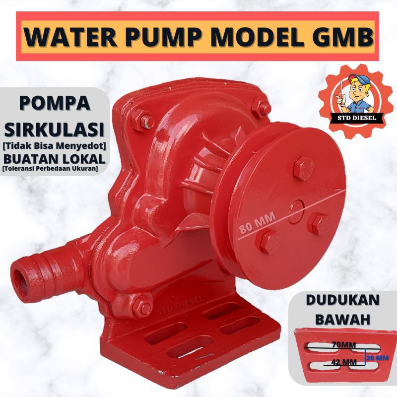 Jual WATER PUMP SIRKULASI POMPA KEONG COOLING MODEL GMB LOKAL RED MERAH ...