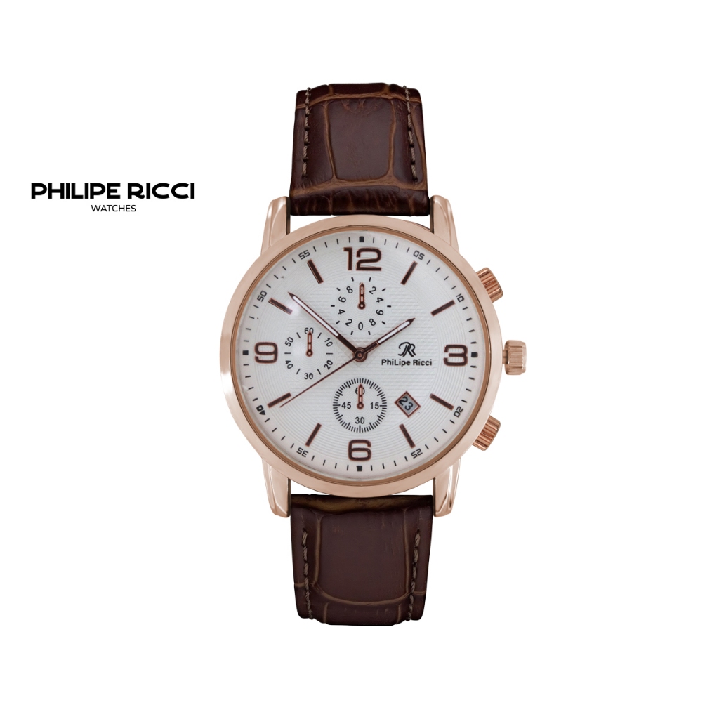 Jual PhiLipe Ricci Jam Tangan Pria Kulit Analog Strap Leather Terbaru ...