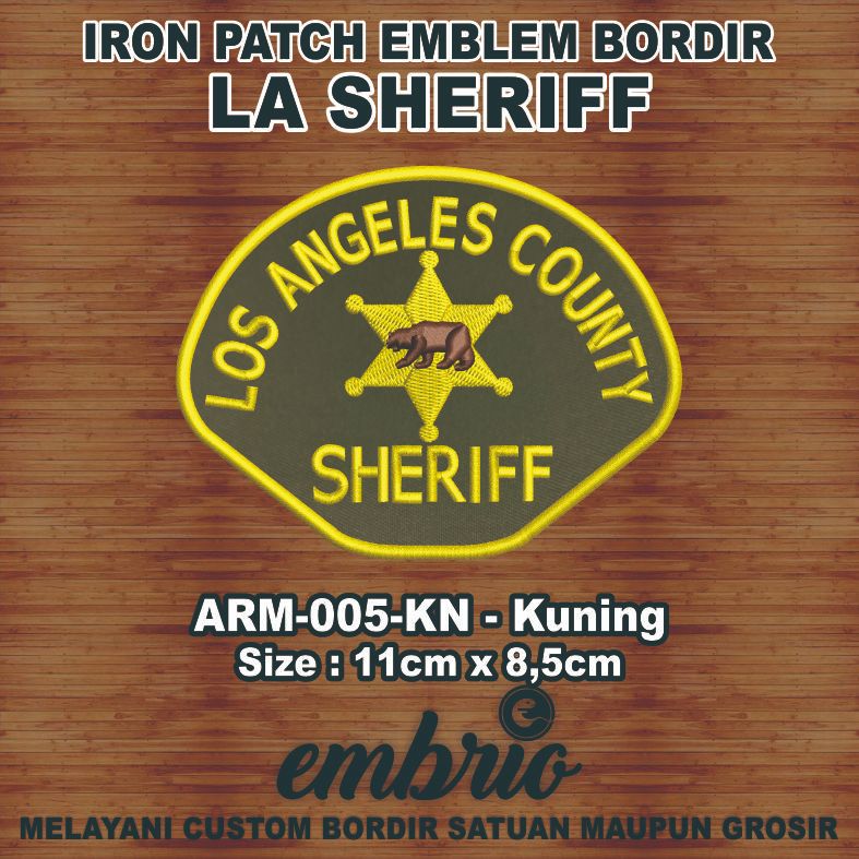 Jual ARM-005-KN Patch LOS ANGELES COUNTY SHERIFF Sheriff's Department ...