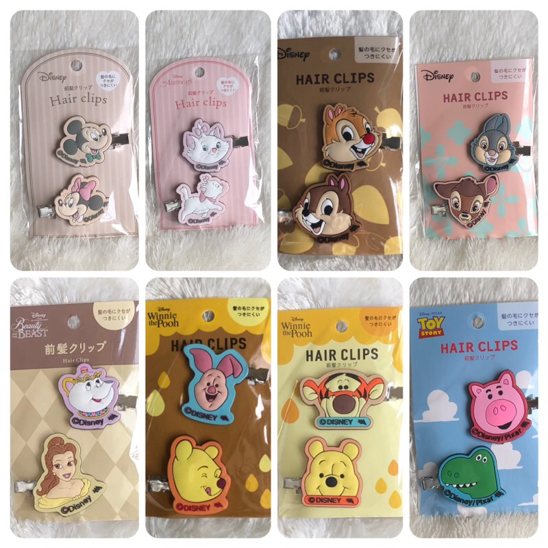 Jual hair clips jepit rambut disney edition pooh aristocats mickey and ...
