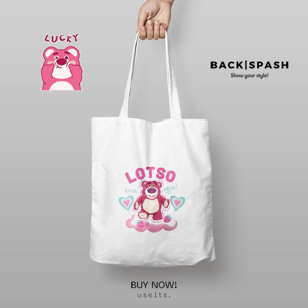 Jual Totebag Lotso TPC - Lotso - Tas selempang Lotso - Lotso Miniso ...