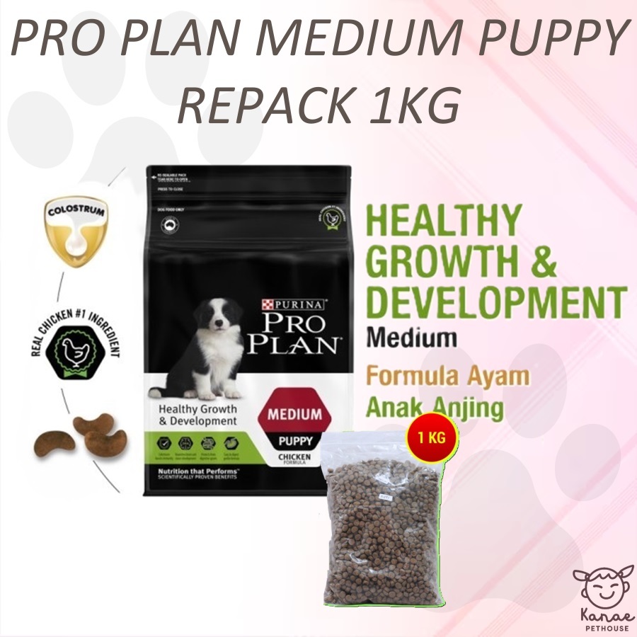 Jual ProPlan Dog Puppy Healthy Growth & Development Medium Repack 1kg | Shopee Indonesia