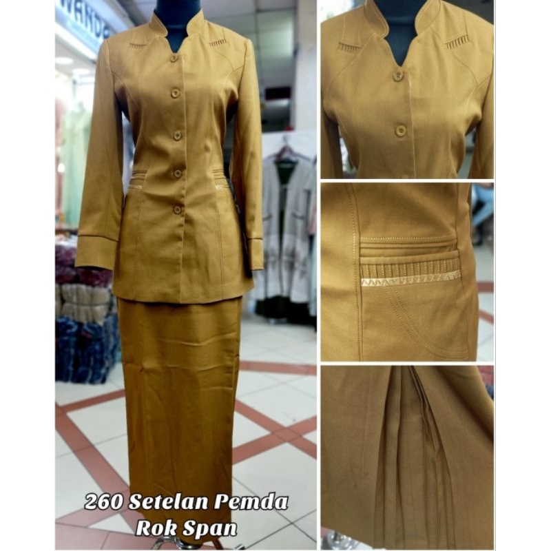 Jual SET BLAZER BAJU SERAGAM PEMDA PNS DINAS WANITA KHAKI KEKI CANTIK MUSLIMAH MURAH AZKIA ...
