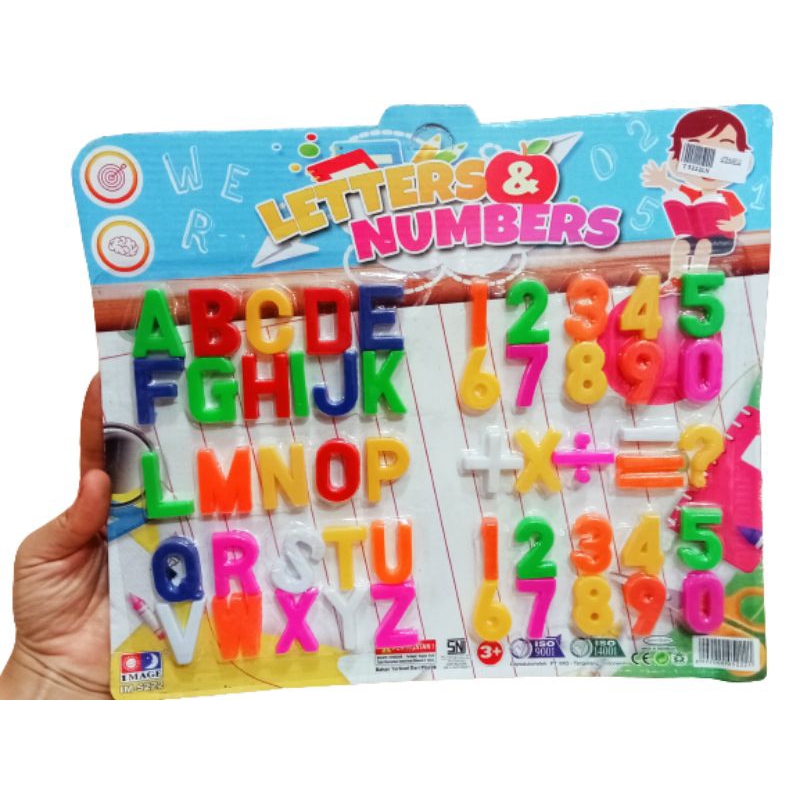 Jual Mainan Edukatif Papan ABC HURUF DAN ANGKA / BALOK BENTUK LETTERS ...