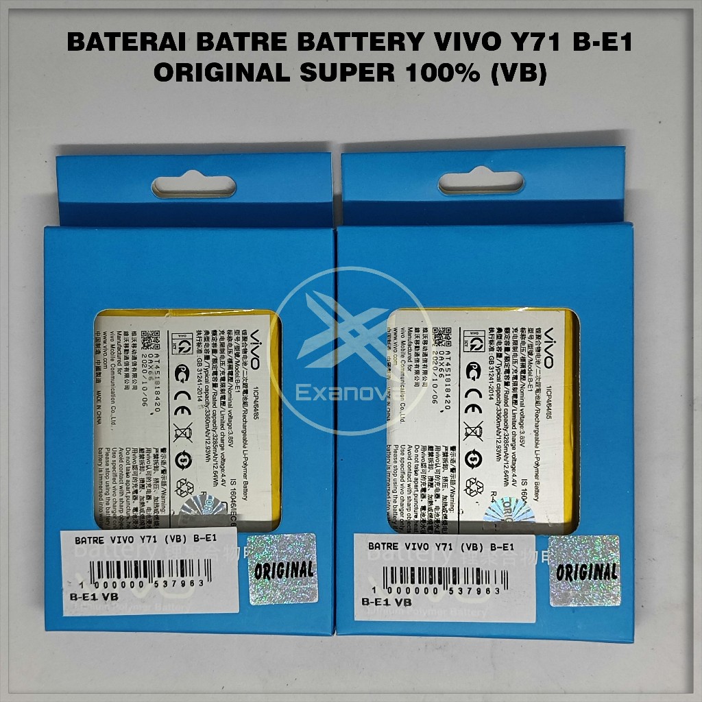 Jual BATERAI BATRE BATTERY VIVO Y71 Y73 B-E1 ORIGINAL SUPER 100% (VB ...