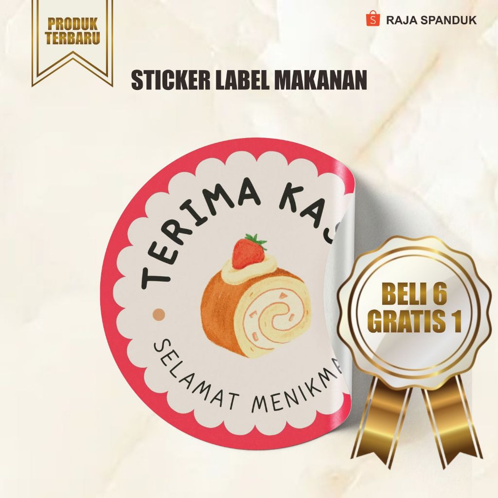 Jual Label Stiker Makanan Selamat Menikmati / Sticker Custom / Cetak ...
