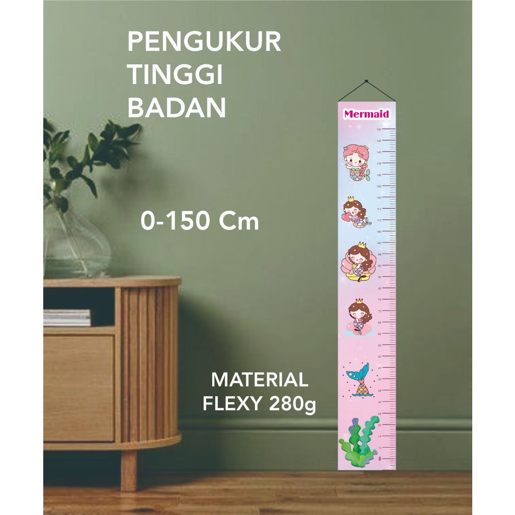 Jual Poster Banner Pengukur Tinggi Badan Anak Tematik Bisa Custom Dan ...