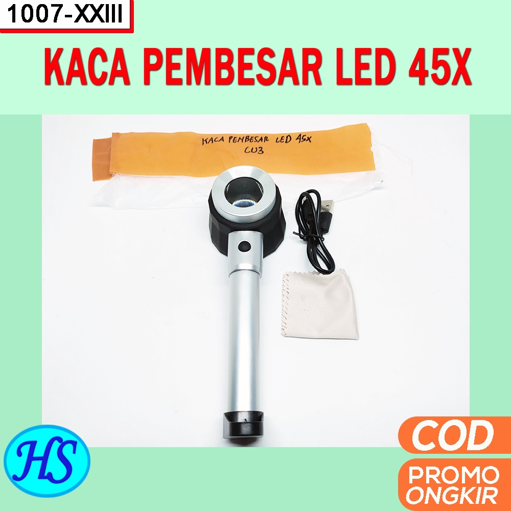 Jual Kaca Pembesar LED 45x / Lampu Lup Lensa Magnifier Handheld ...