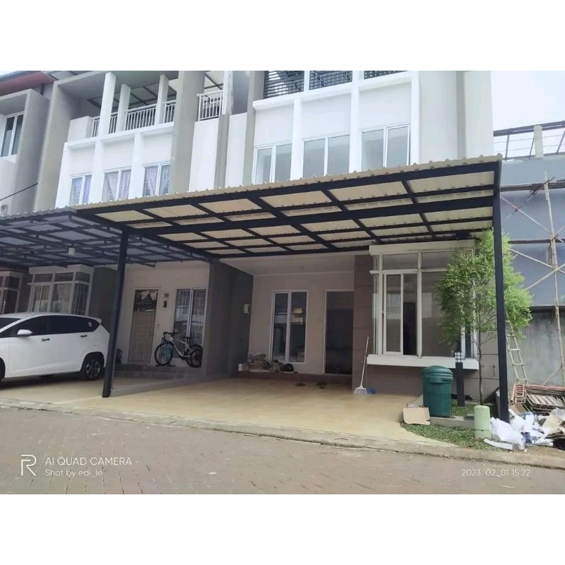 Jual 1 Paket Carport baja ringan atap alderon RS single layer minimalis ...