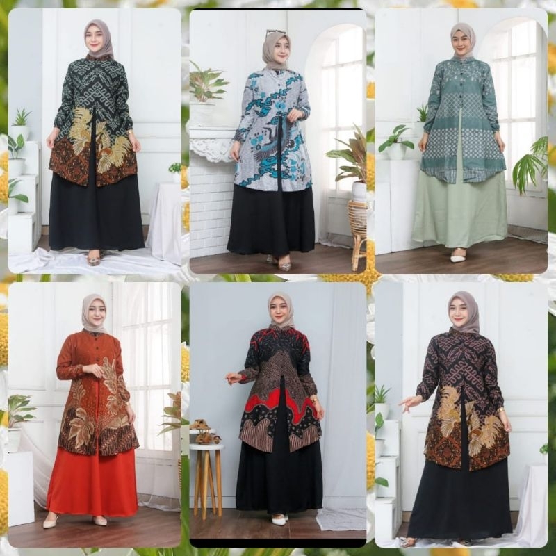 Jual gamis batik terbaru,dress muslim | Shopee Indonesia