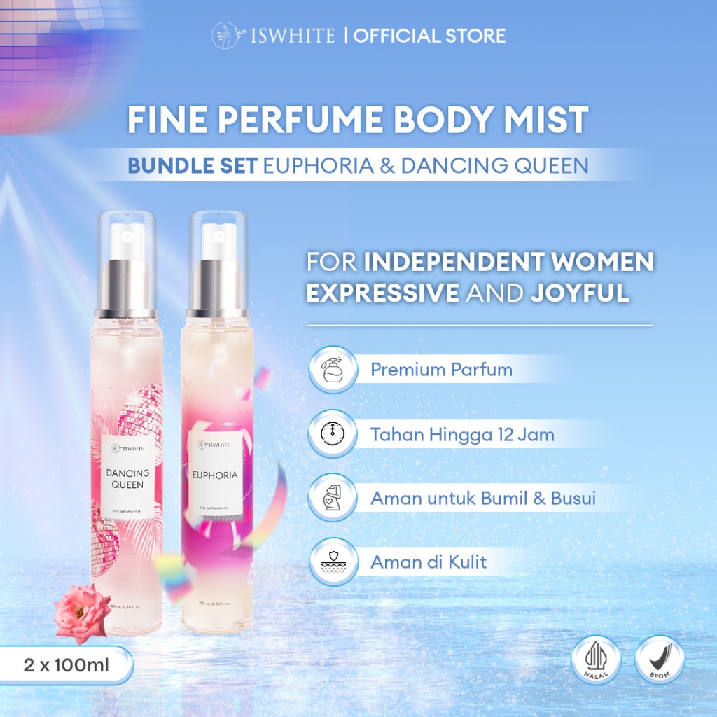 Jual ISWHITE Bundling Perfume Body Mist 100ml - Parfum Badan dengan Wangi yang Elegan, Floral ...