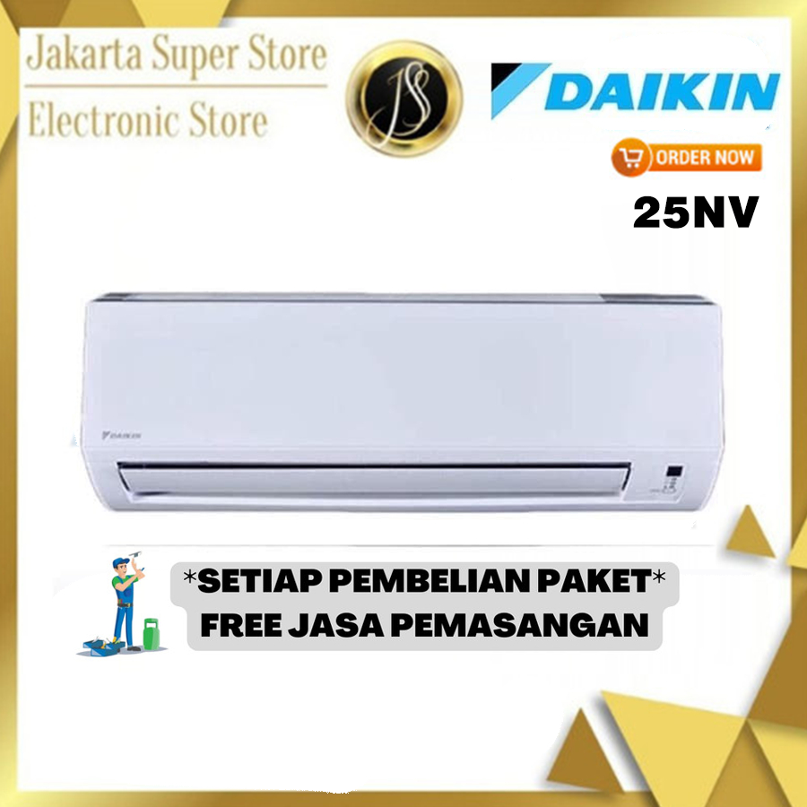 Jual AC DAIKIN 1PK STC 25NV STANDARD THAILAND R32 GARANSI RESMI ...