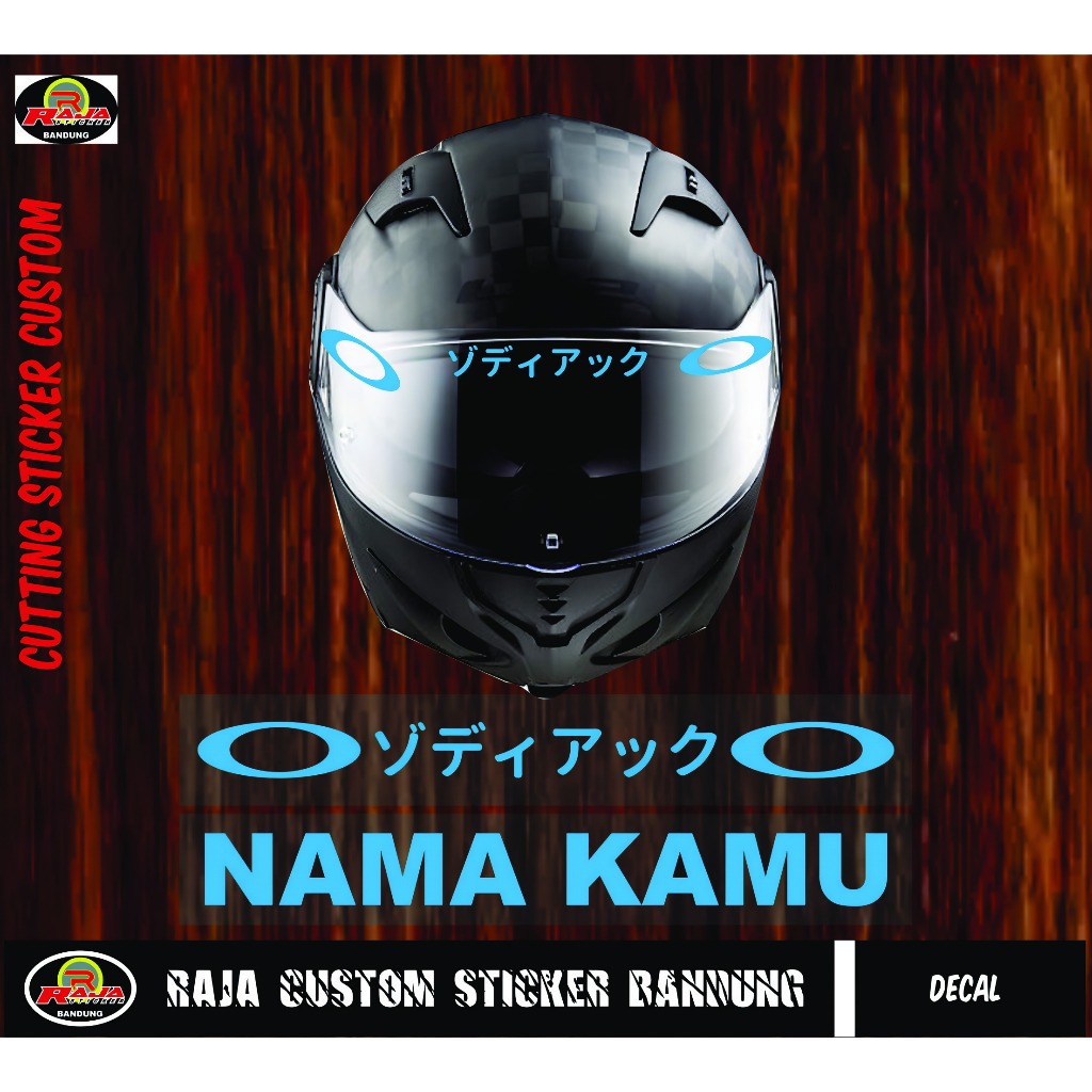 Jual CUSTOM Cutting Sticker Nama | Stiker Helm | Stiker Visor | Stiker ...